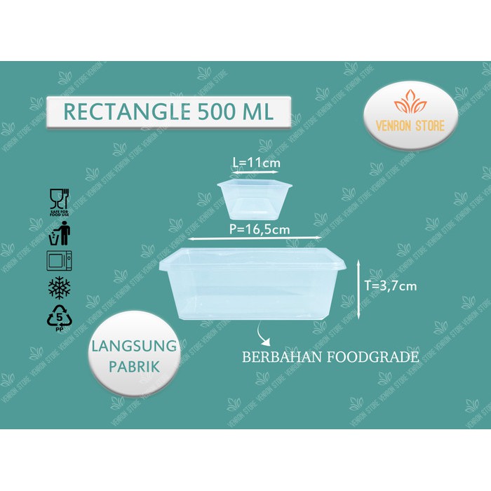 500ml Food Container Box Plastic Lunch Box (25pcs) | Shopee Singapore