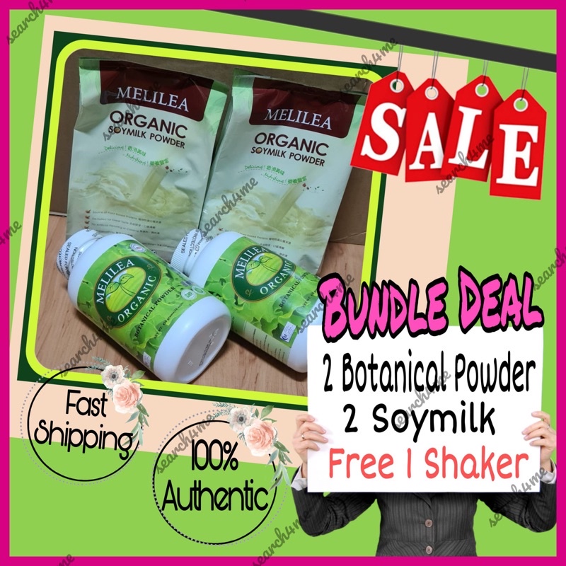 Melilea botanical powder x2 /soymilk x2 +free shaker | Shopee Singapore