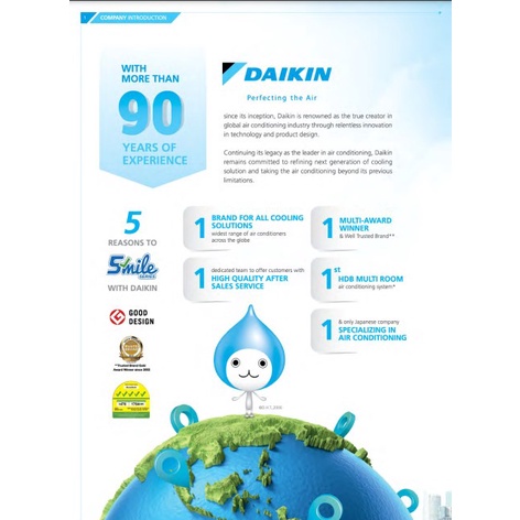 Daikin iSMILE System 3 Inverter Aircon R32 Gas - 5 Ticks | WiFi-Control ...