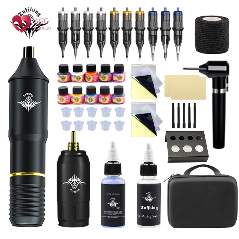【Ready Stock】Wireless tattoo pen set Rotary Tattoo Machine Tattoo pen ...