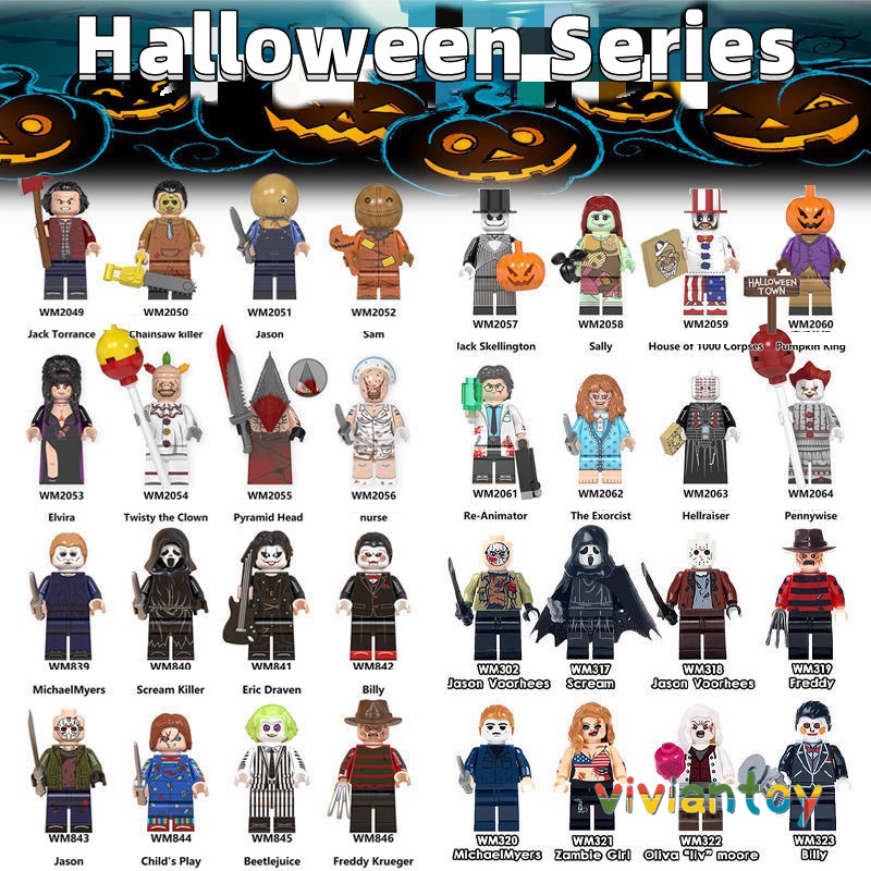 Halloween Series Minifigures Jack Pumpkin Man Jason Black Friday ...