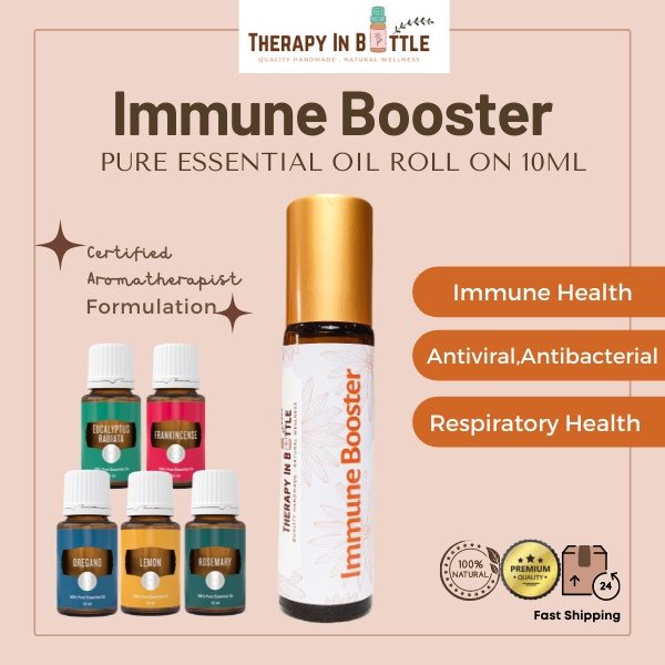 Immune Booster Essential Oil Roll On 10ml Roller 100% Pure Essential ...