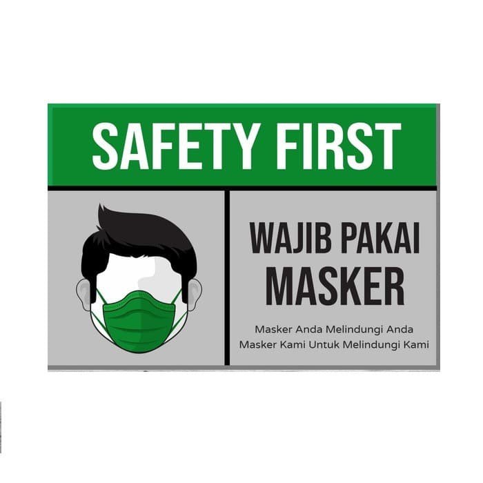 Sign SIGN STICKER SAFETY FIRST Must Use SIGN Mask | Shopee Singapore