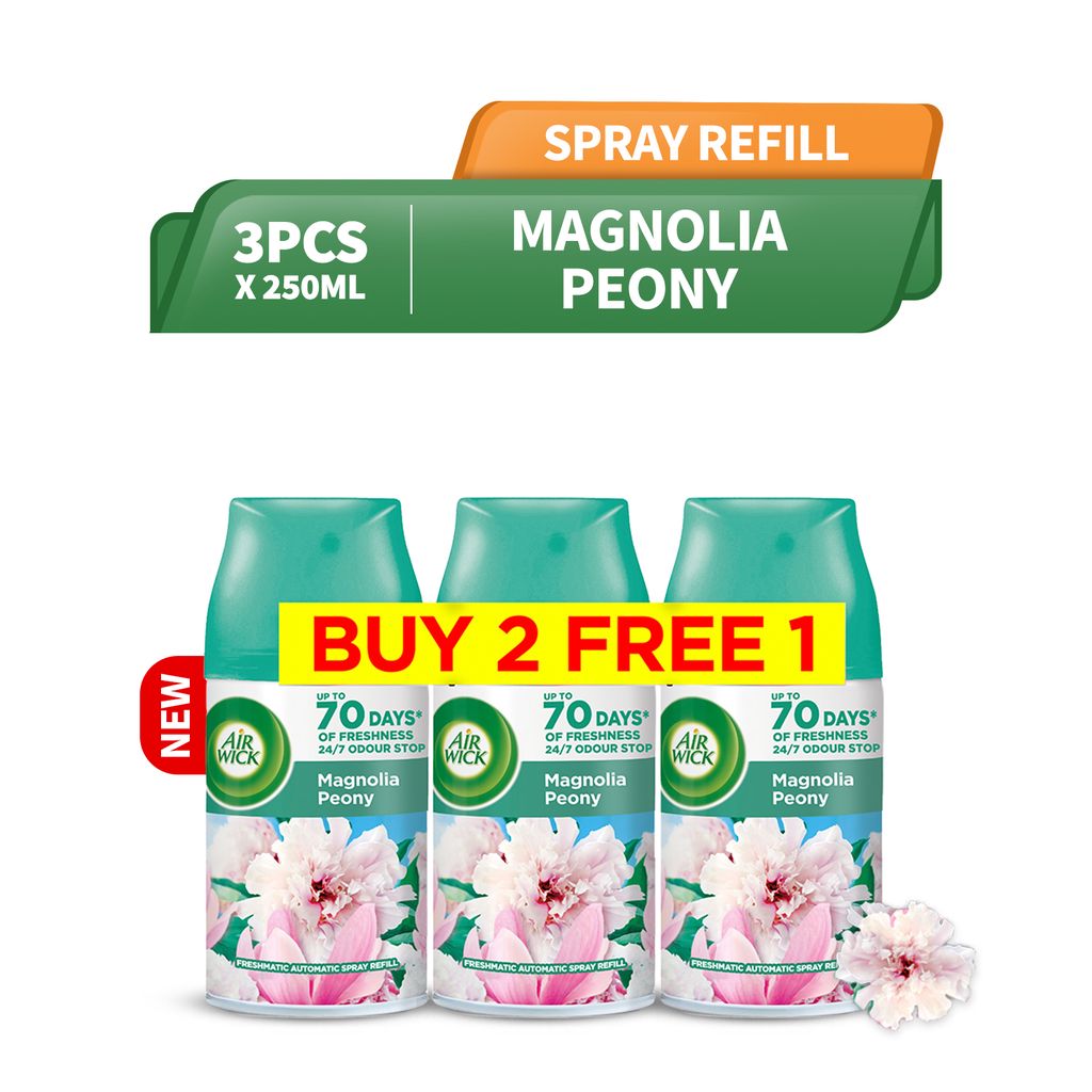 Air Wick Freshmatic Air Care Spray Refill Magnolia Peony (3x250ml ...
