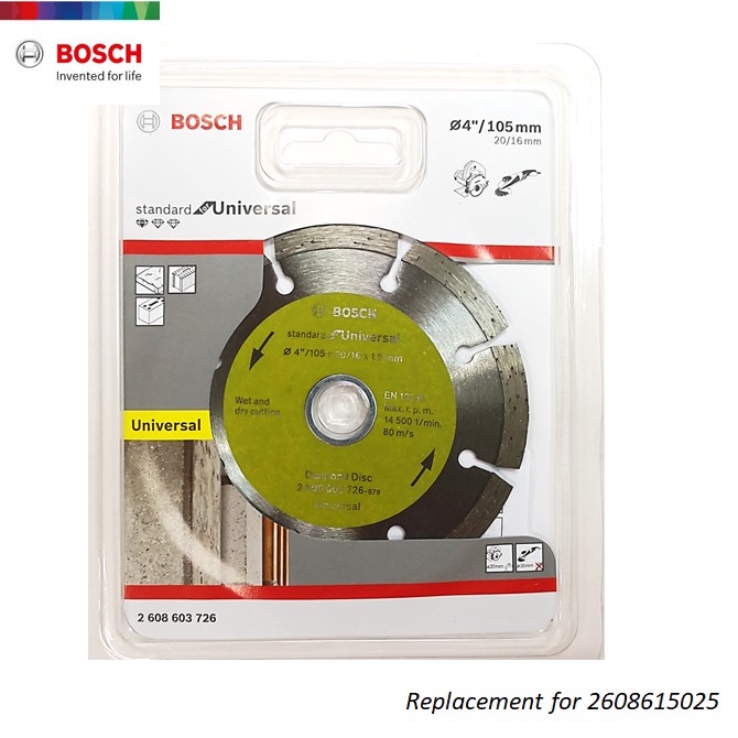 Bosch 4 Inch / 105mm Eco Universal Diamond Cutting Disc 2608615025 / ...