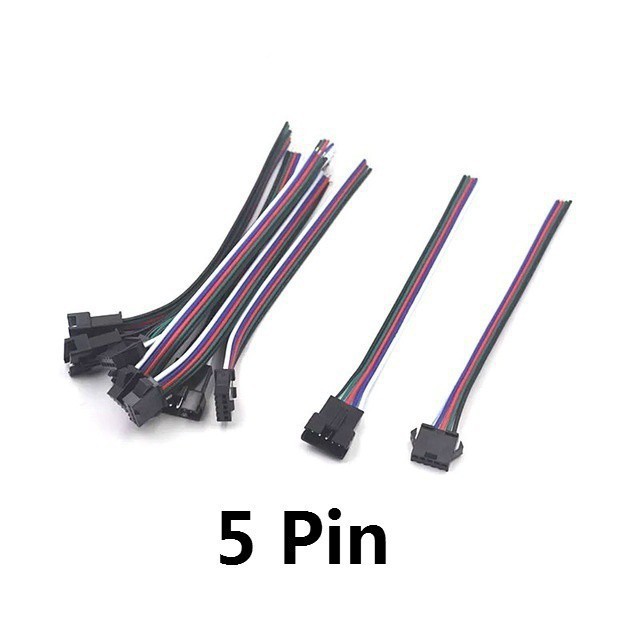 10 Pairs 2/3/4/5pin Led Connector Male/female JST SM Plug Connector Wire Cable for Led Strip ...