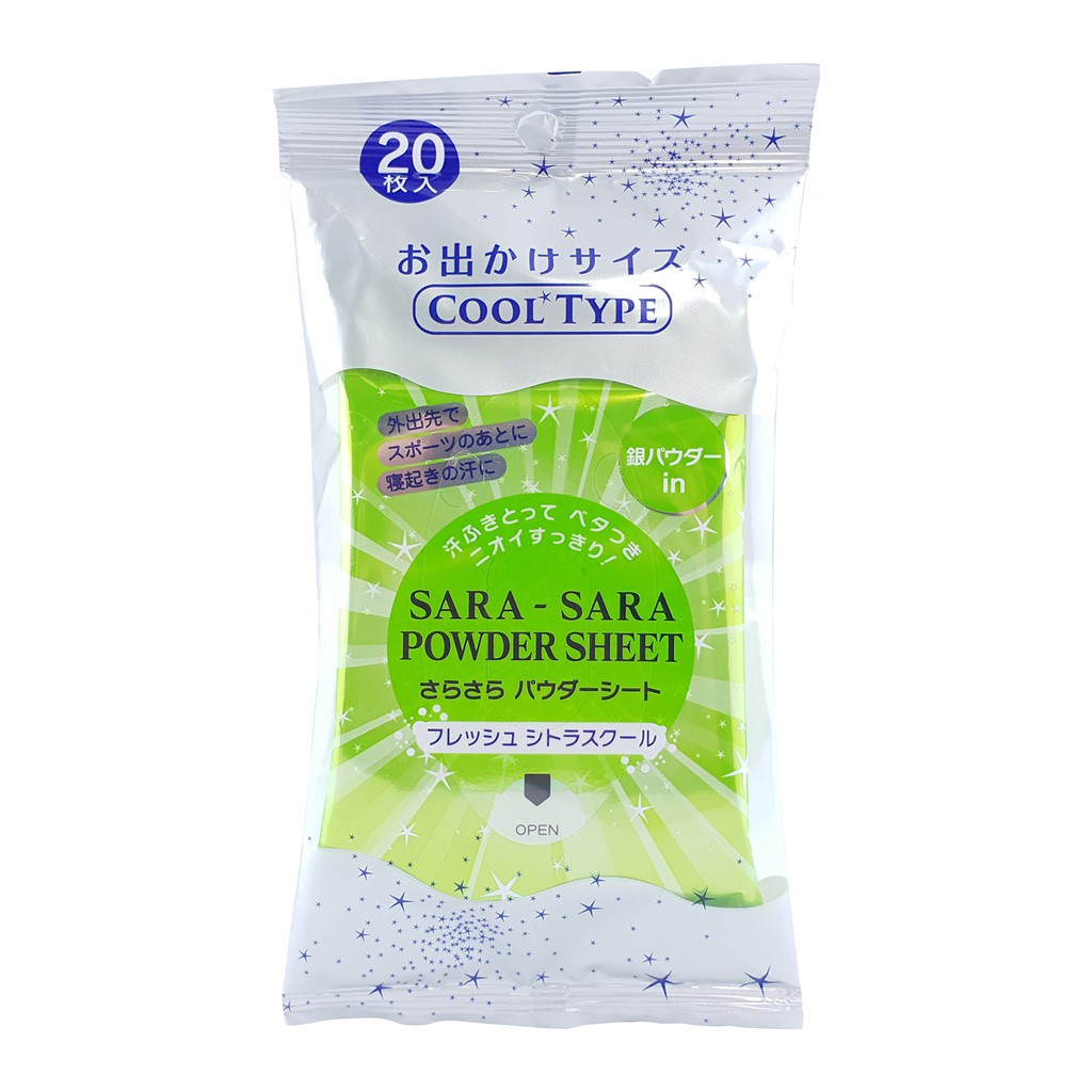 Koyo Kasei Sara Sara & Gira Gira Kun Wake-Up Cool Powder Sheet 15s/20s ...