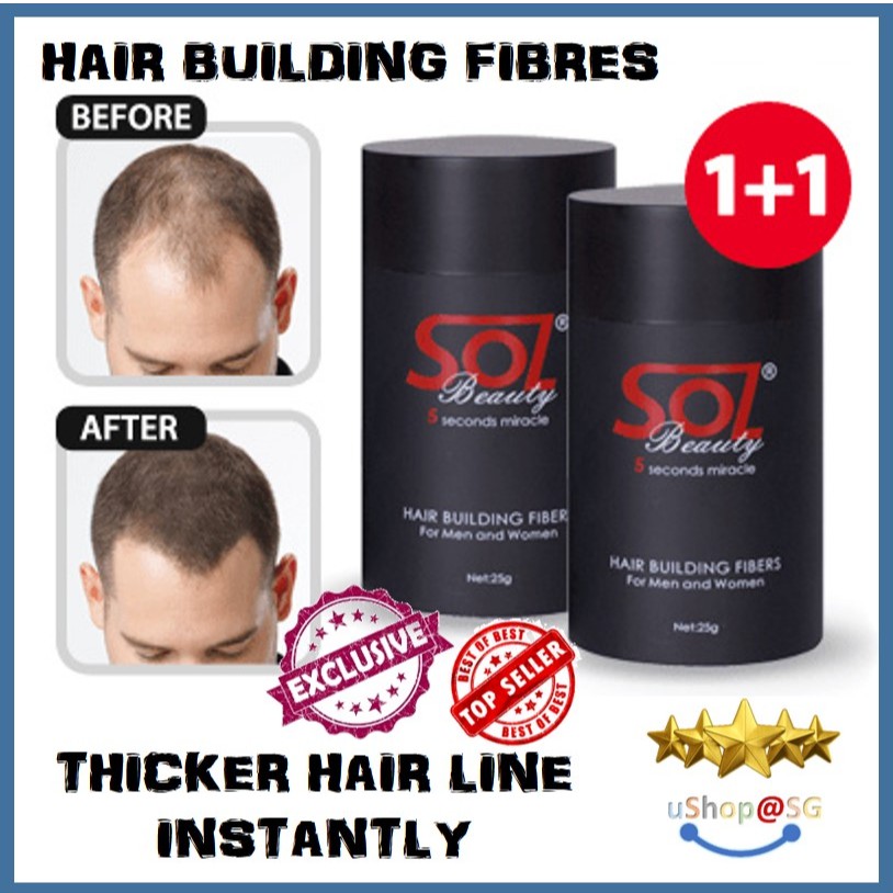 SOL Beauty Hair Building Fibers Fiber Fibre Fibres 25g for Hair Loss ...