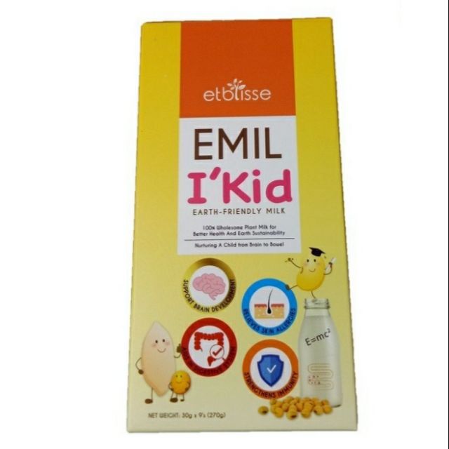 Biogreen Etblisse Emil I'Kid Sachet Pack (30g X 9 sachets) | Shopee ...