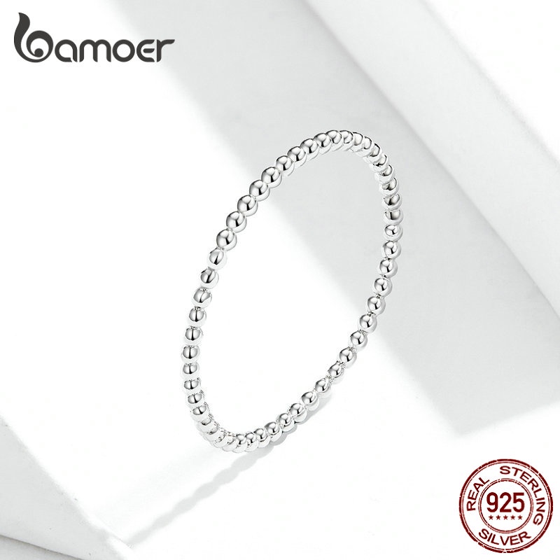 Bamoer 925 Sterling Silver Ring Simple Personality Versatile Fashion ...