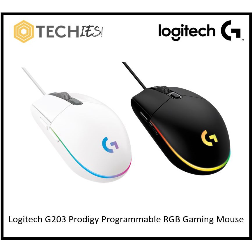 Logitech G203 Lightsync RGB Wired Gaming Mouse With 8K Sensor-Black ...