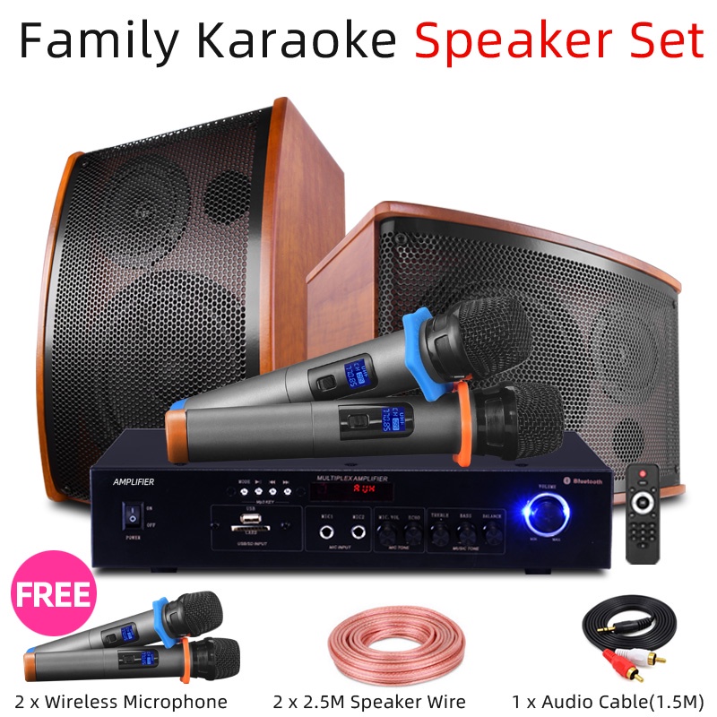 Home Karaoke System Full Set Family KTV Speaker TV Amplifier With 2 ...