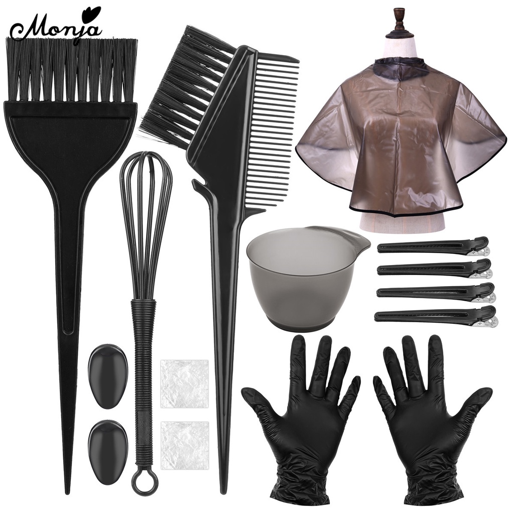 Monja Hair Dye Coloring Styling Tools Kit Hair Dyeing Brush Hair Cream ...