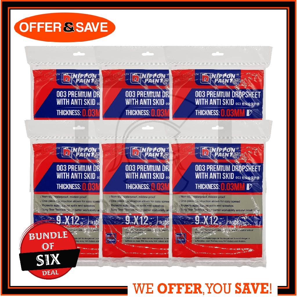 Nippon Paint Premium Droop Sheet With Anti Skid / Painting Sheet / Drop ...