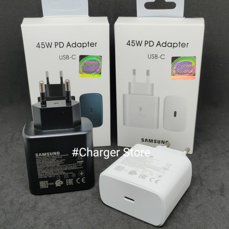 Adapter Charger 45W USB C ORIGINAL SUPER Fast Charging Samsung S21 S21 ...