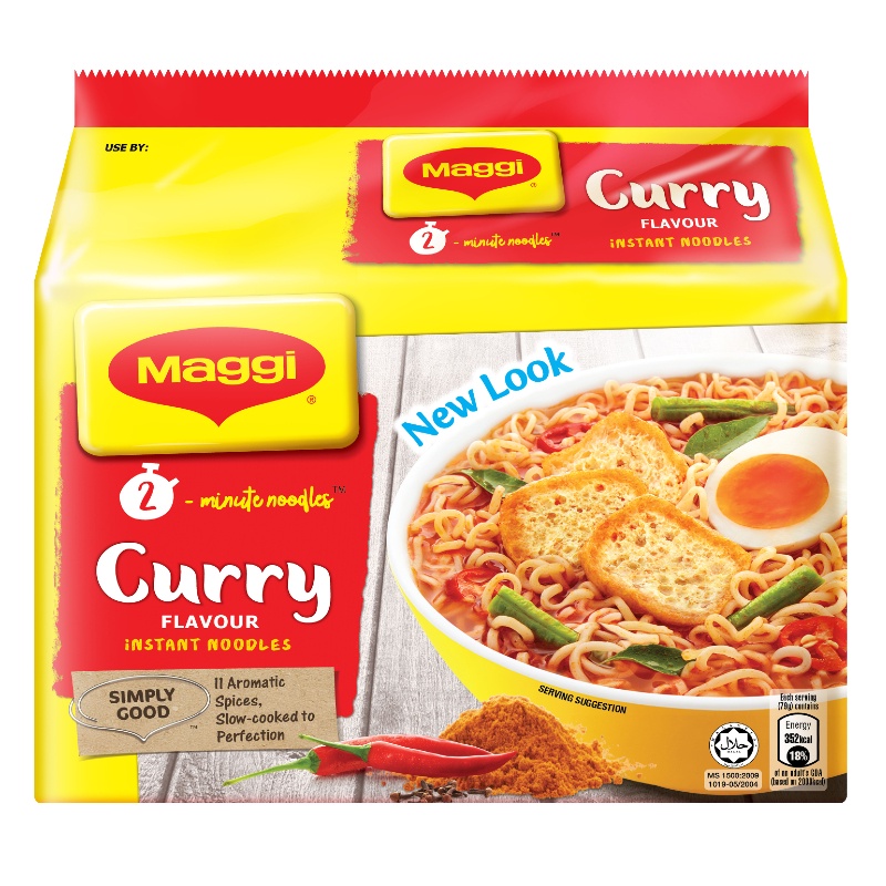 Maggi 2-Minute Instant Noodles - Curry | 5 x 79g | Shopee Singapore