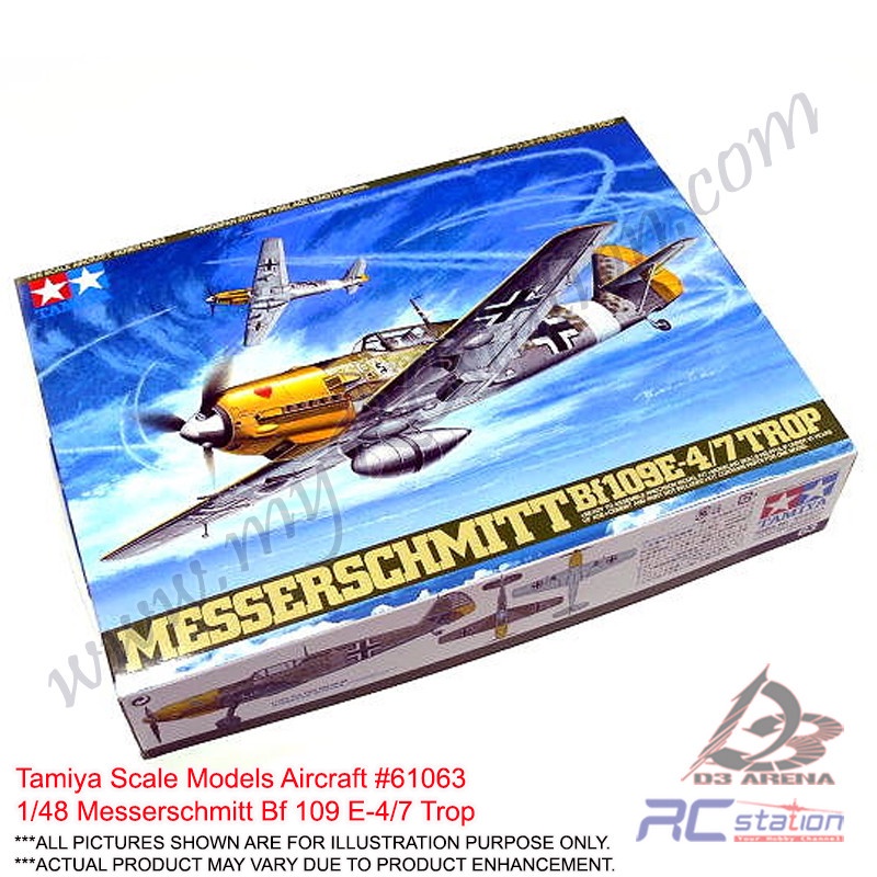 Tamiya Scale Models Aircraft 61063 - 1/48 Messerschmitt Bf 109 E-4/7 ...