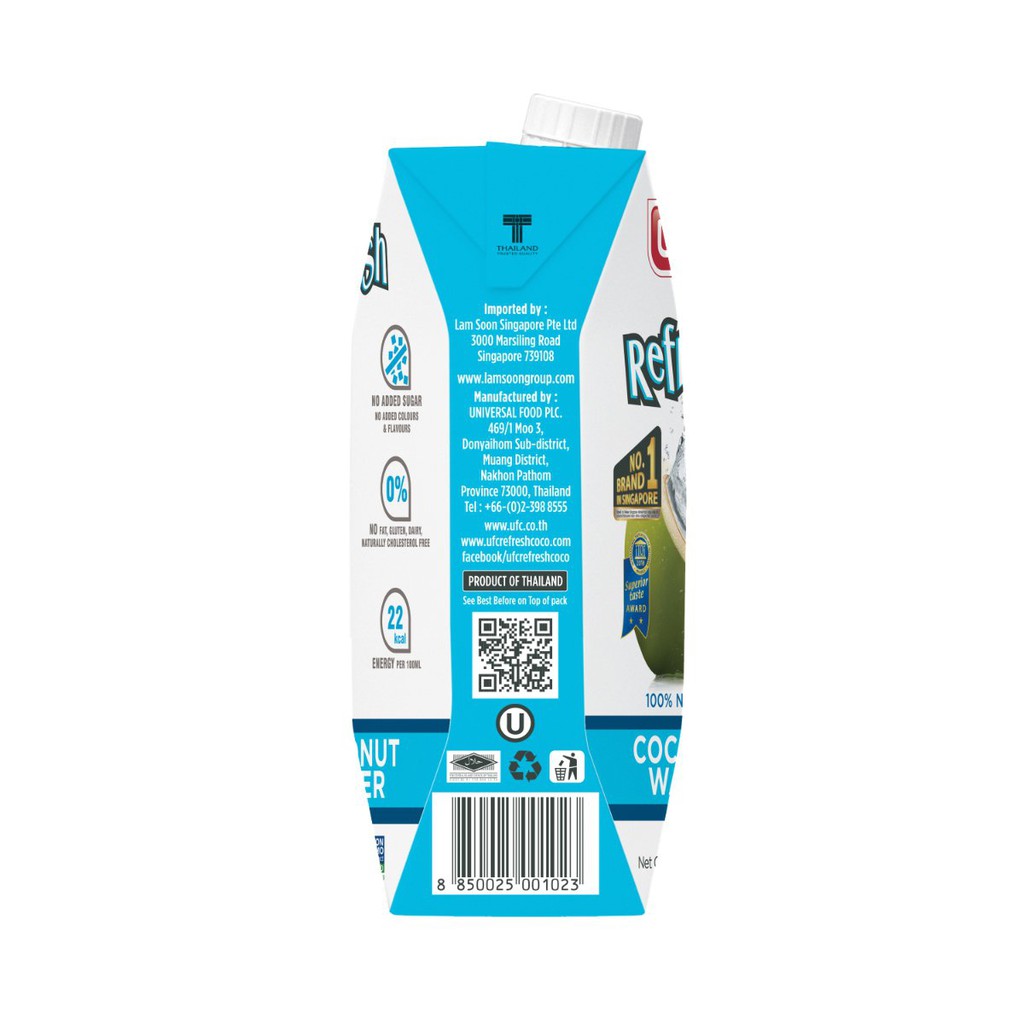 UFC Refresh Coconut Water 500ml x 12 Packs per Carton | Shopee Singapore