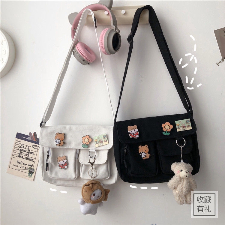 GD Japanese Harajuku cute student one-shoulder messenger canvas bag new ...