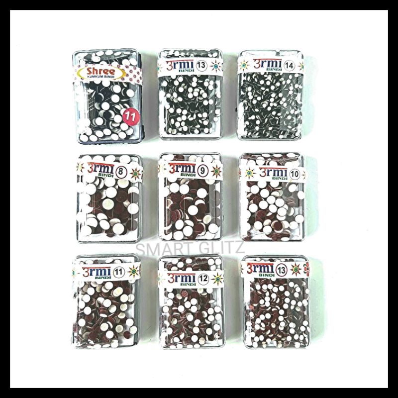 Round Sticker Bindi Black and Maroon Color Box Sticker Bindi Sticker ...