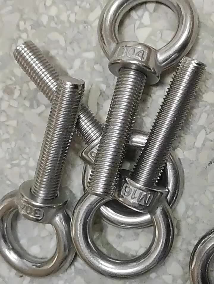 M3 M4 M5 M6 M8 304 Stainless Steel Eye Bolt Lifting Eye Screw Ring Hooking Screw Marine Ring ...