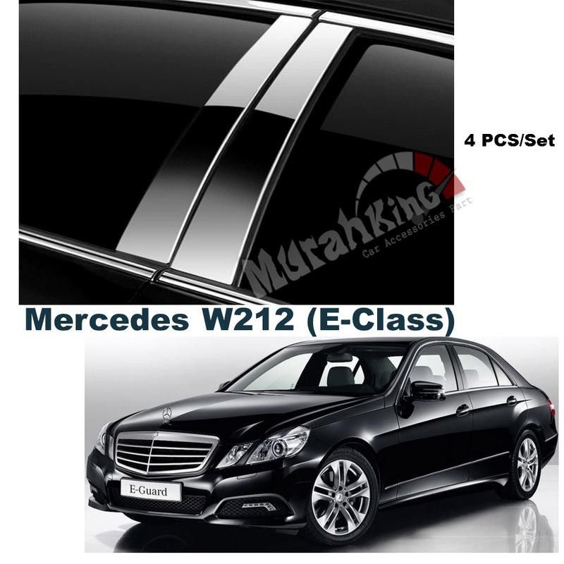 Mercedes W212 (E-Class) Car Chrome Door Window Pillar Trim Cover (1 Set ...