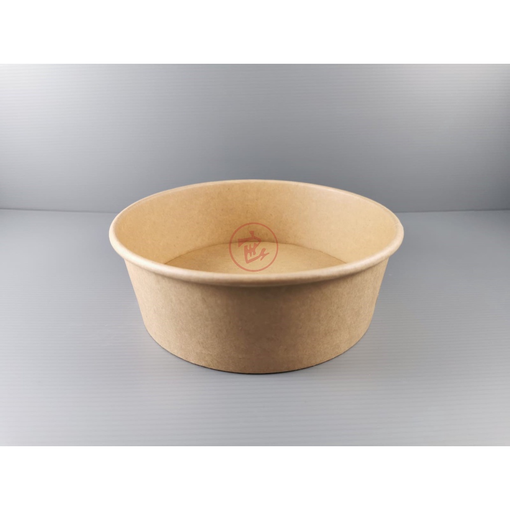 Food Packaging Kraft Paper Bowl with Lid (1050cc) | Shopee Singapore