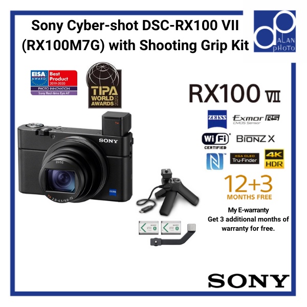 Sony DSC-RX100 VII (RX100M7G) (RX100M7) Digital Camera with Shooting Grip Kit + freegifts - (12 ...