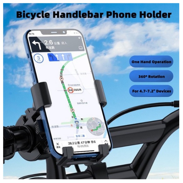 [SG SELLER] Bicycle Mobile Phone Holder Stand 360 Degree Rotation Phone ...