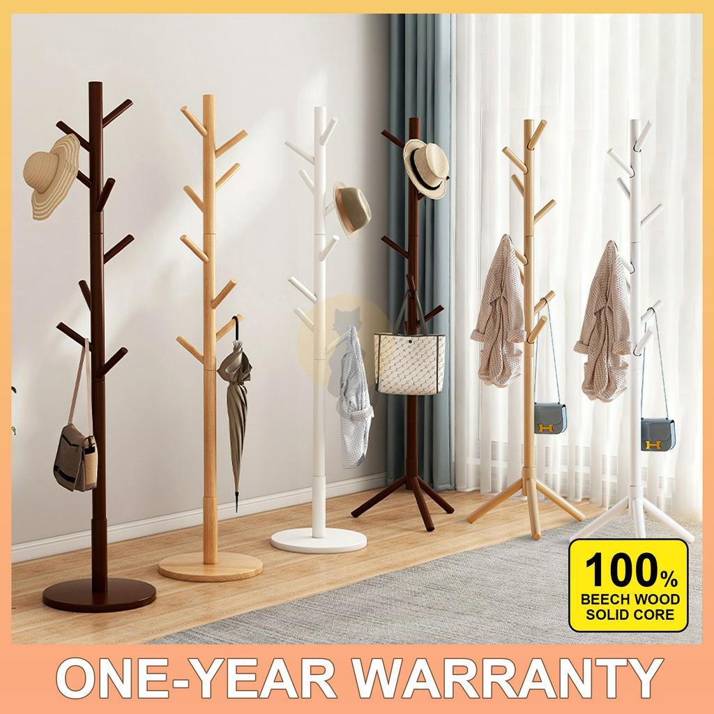 [ SG Ready Stock] 100% solid wood Wooden Clothes Hanger Rack Nordic ...