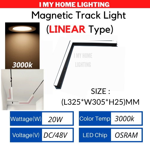 New Smart Modern LED Magnetic Track Light Lighting Recess Linear Grill ...