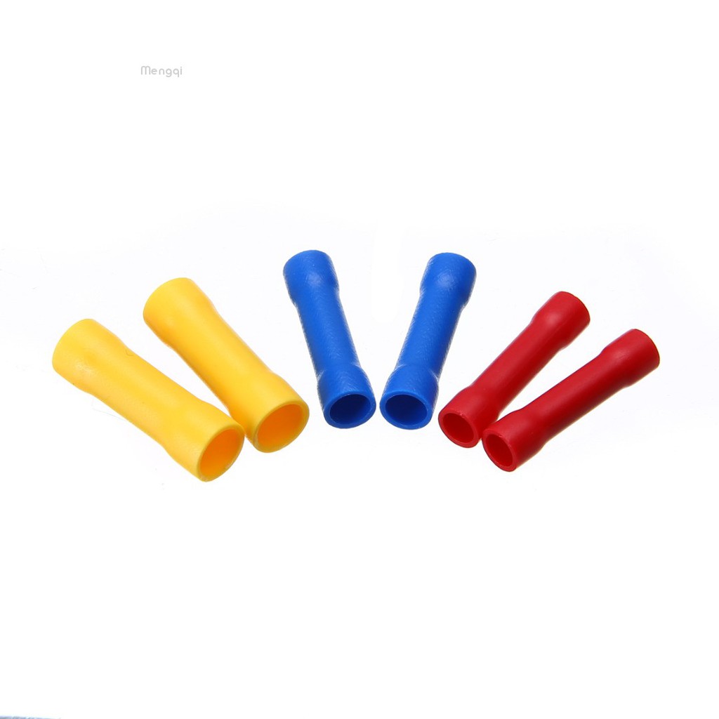 Mengqi 100pcs Assorted Insulated Butt Electrical Wire Crimp Terminal ...