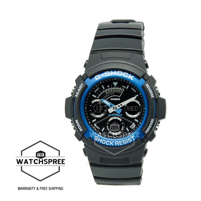 Casio G-Shock Analog Digital Sports Black Resin Band Watch AW591-2A AW ...