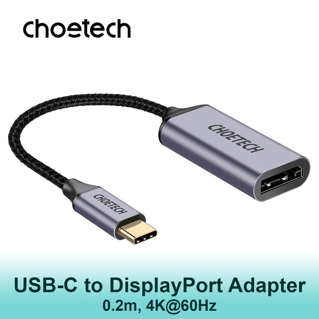 CHOETECH USB C to DisplayPort Adapter Type C Thunderbolt 3 to ...