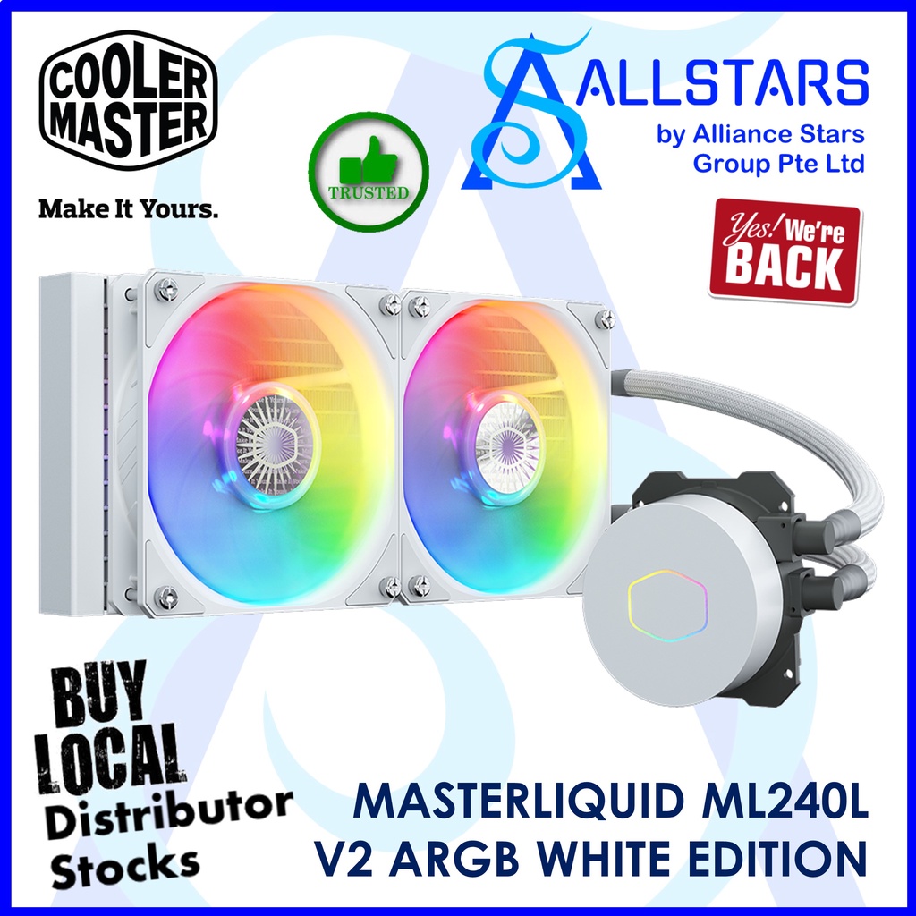 CM / Cooler Master / CoolerMaster White Edition Masterliquid ML240L V2 ...