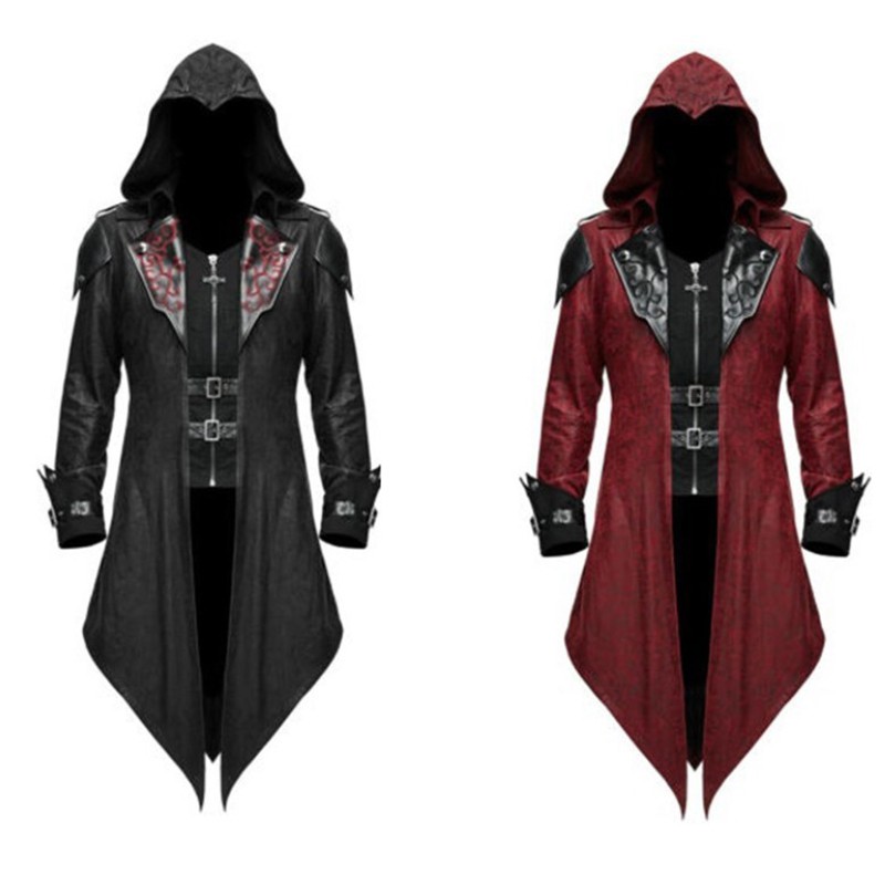 Assassin's Creed Cosplay Adult Man Woman Streetwear Hooded PU Jackets ...