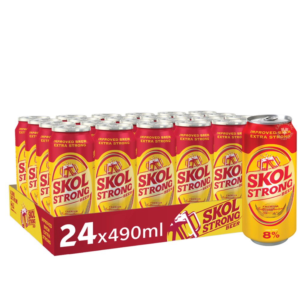 Skol Strong Beer 490Ml Can [Bundle of 24] | Shopee Singapore