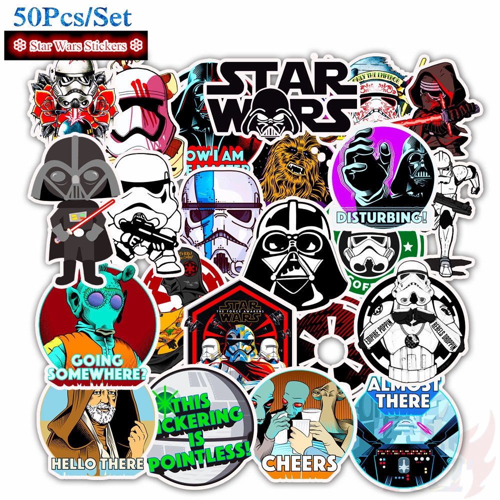 Star Wars Series 02 Stickers 50Pcs/Set Movie Cartoon DIY Fashion Mixed ...
