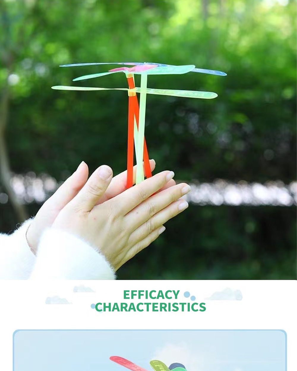 🌈Local Ship🌈Luminous Bamboo Dragonfly Toy Outdoor Flying Spinner for ...