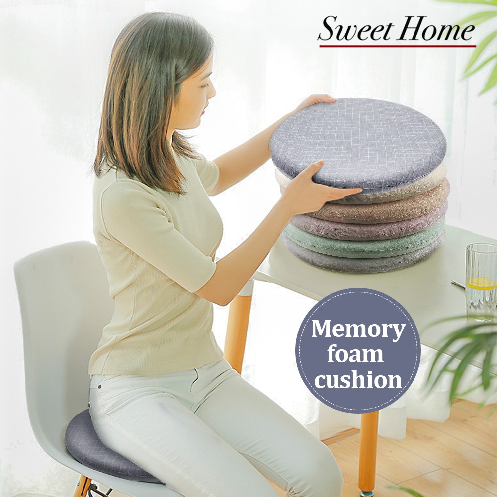 Premium Memory Foam Cushion Office Chair Cushion Thick Seat Pad Dining ...