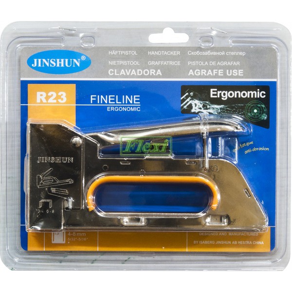 R23 Heavy Duty Staple Gun All Metal for Tacking Materials to Wood and ...