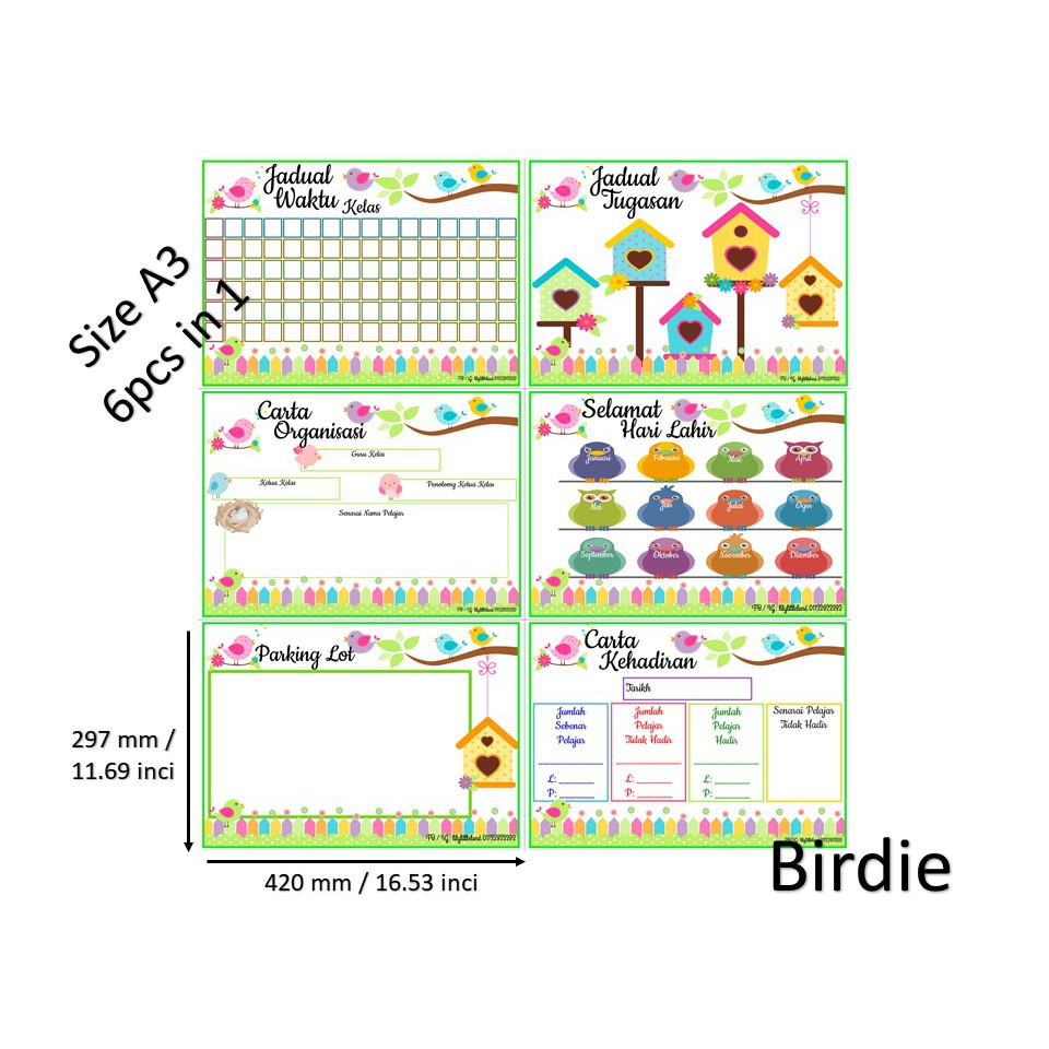 Birdie CLASS BANNER SET WITH PAK 21 REGIONAL CARTA CLASS BUNTING DOOR ...