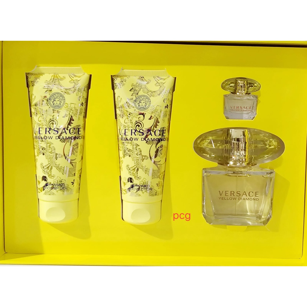 Perfume Yellow Diamond By Versace Eau de Toilette Set 90 ML/5 ML/S-Gel ...