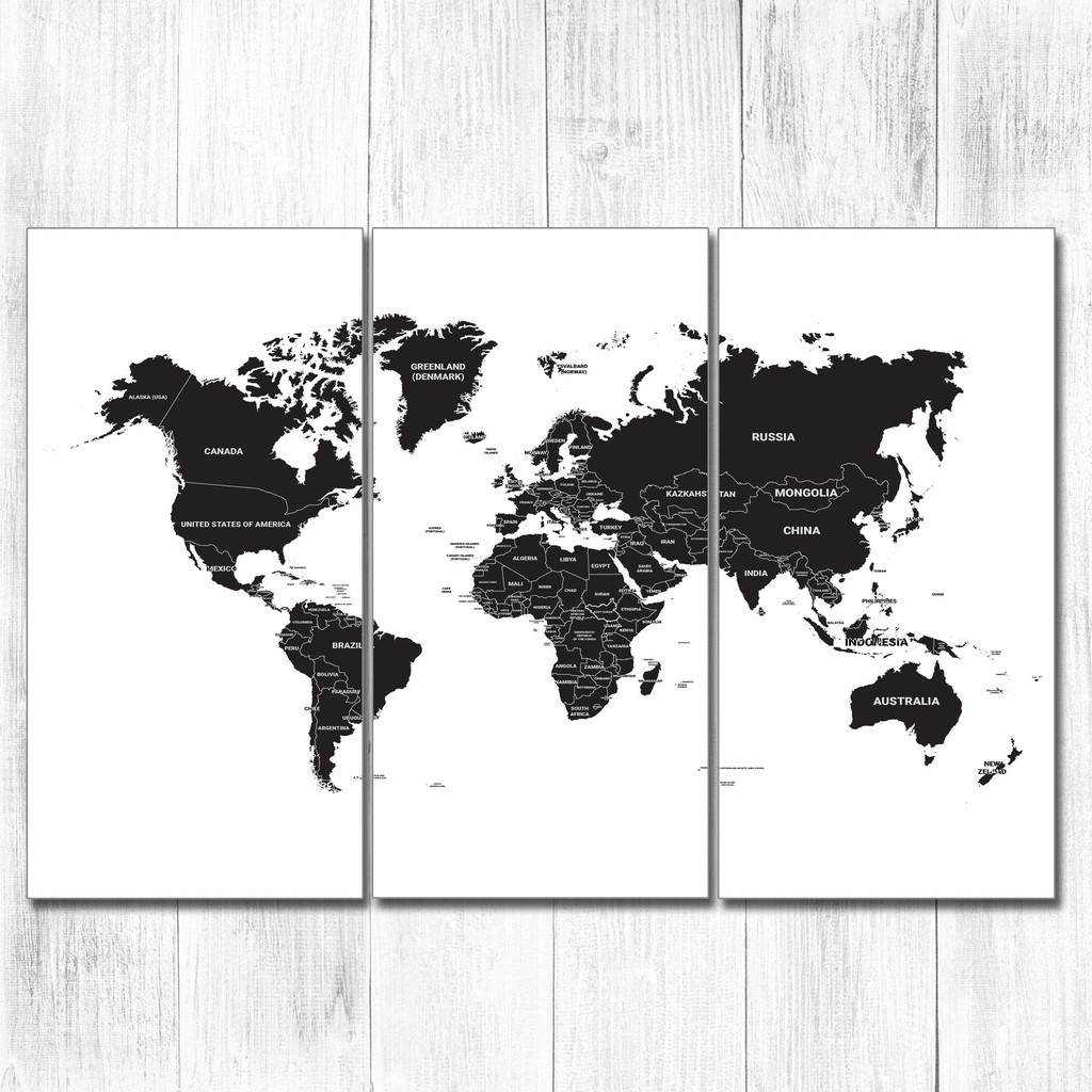 HIASAN DINDING World Map Home Decor Wall Hanging Map VN05 | Shopee ...