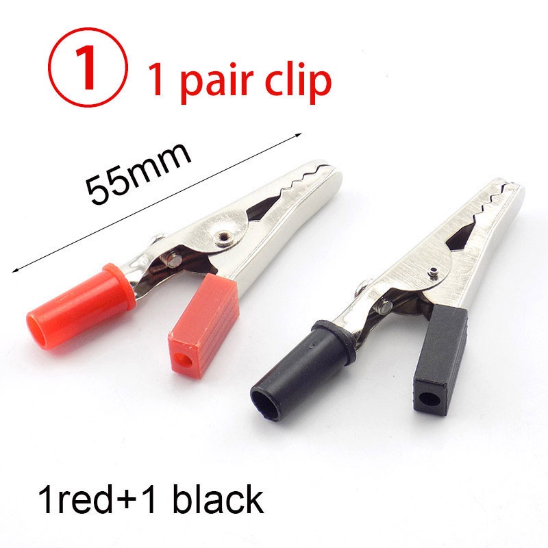 4mm Electric DIY Banner Plug and Crocodile Clamp Probe Alligator Clip ...