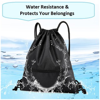 Waterproof Drawstring Bag Sports Backpack Haversack Travel Bags Shoe ...