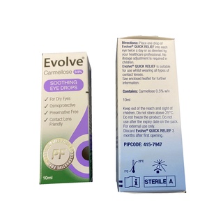Evolve Carmellose 0.5% Soothing Eye Drops 10ml | Shopee Singapore