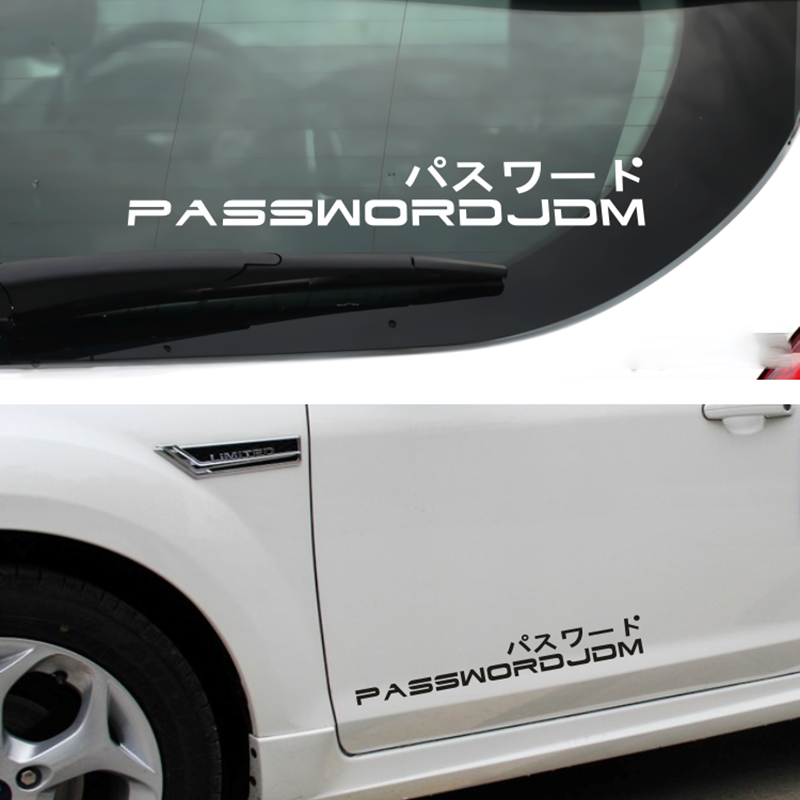 JDM PASSWORD Japanese Car Sticker Front Shovel Decorative Sticker ...
