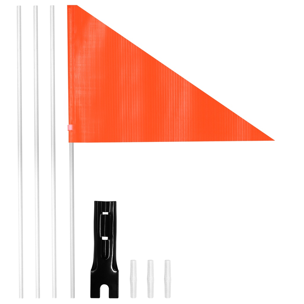 Anely 6Ft Bike Safety Flag with Fiberglass Pole & Mounting Bracket ...
