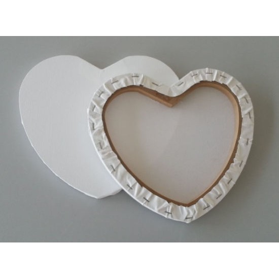 Cotton Heart Shape Canvas with wooden frame (20cm/30cm/40cm/50cm/60cm ...